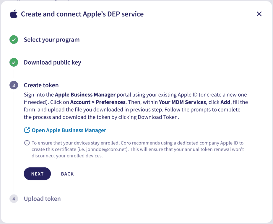 Configuring connected services