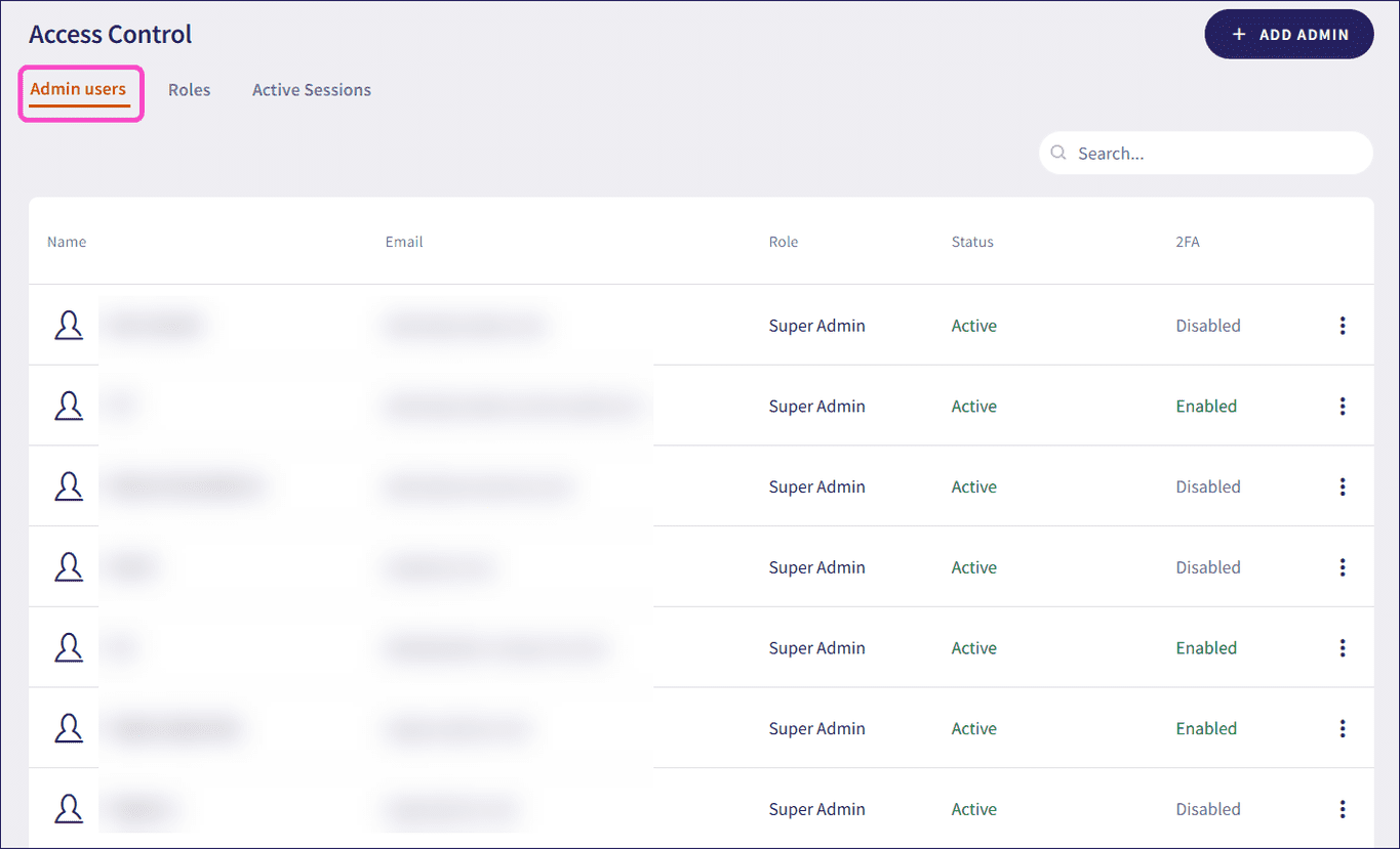 Adding a new admin user