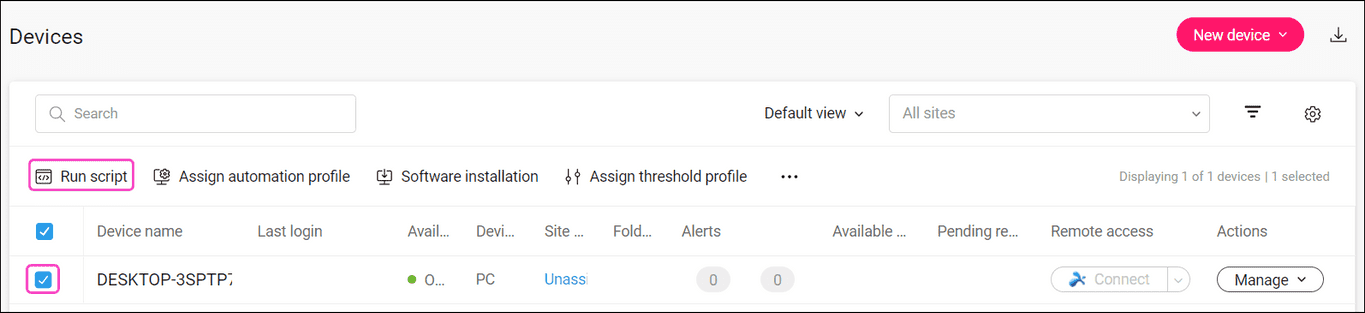 Deploying and uninstalling the Coro Agent via Atera