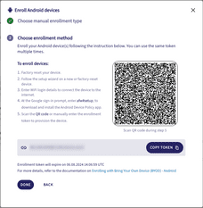 Enrolling Android devices