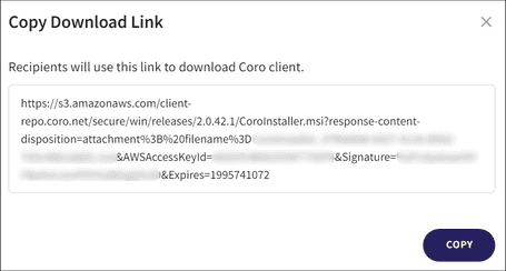 Deploying Coro on Windows devices