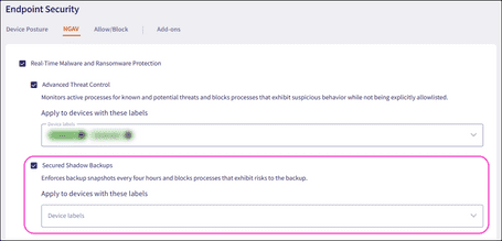 Using VSS backup protection on your Windows endpoints