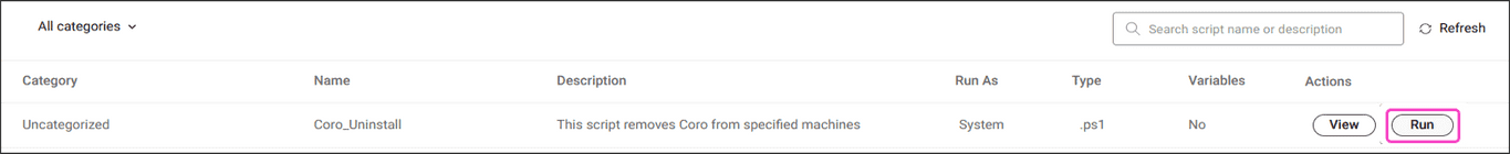 Deploying and uninstalling the Coro Agent via Atera