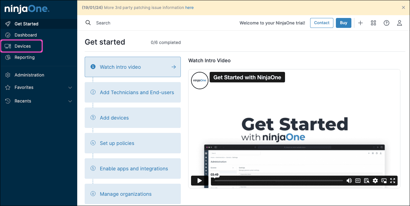 Using NinjaOne to check your managed endpoint devices for Coro Agent