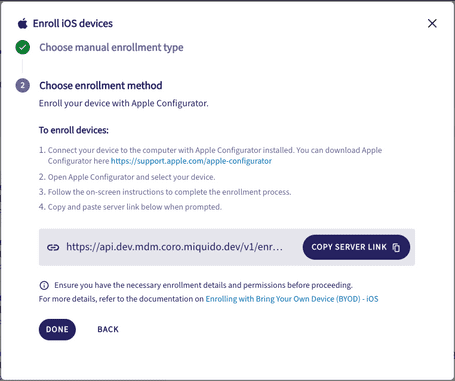 Enrolling iOS and iPadOS devices