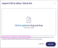 Endpoint Security allowlist and blocklist