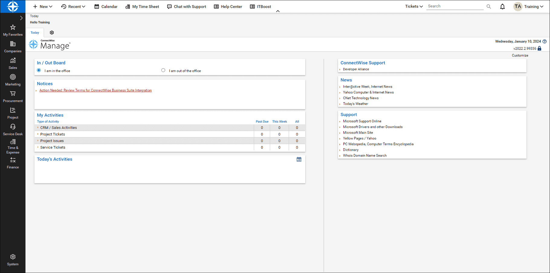 Integrating with ConnectWise PSA