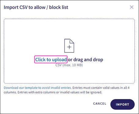 Endpoint Security allowlist and blocklist